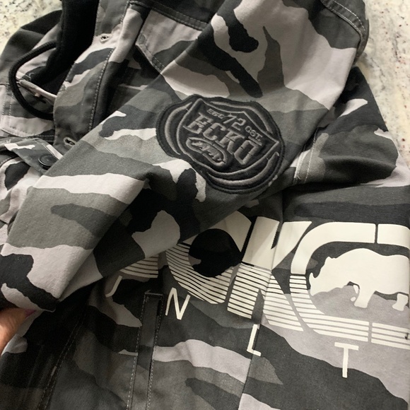 Ecko Unlimited | Jackets & Coats | Ecko Unltd Mens Camo Denim Jacket L ...